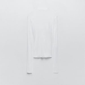 Zara | Tops | Nwt Zara Semi Sheer Top With Piping | Poshmark